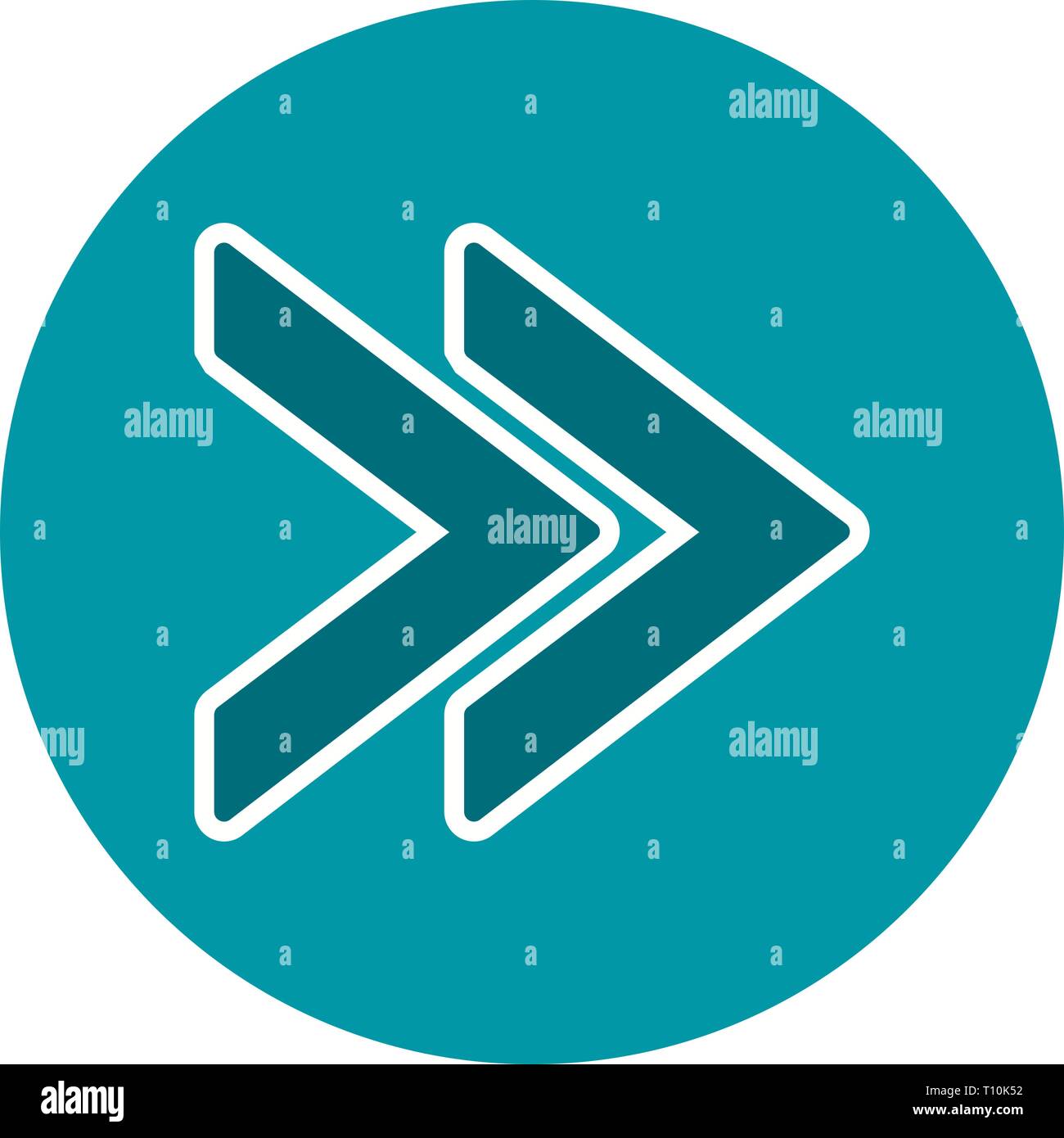 Illustration Forward Icon Stock Photo - Alamy