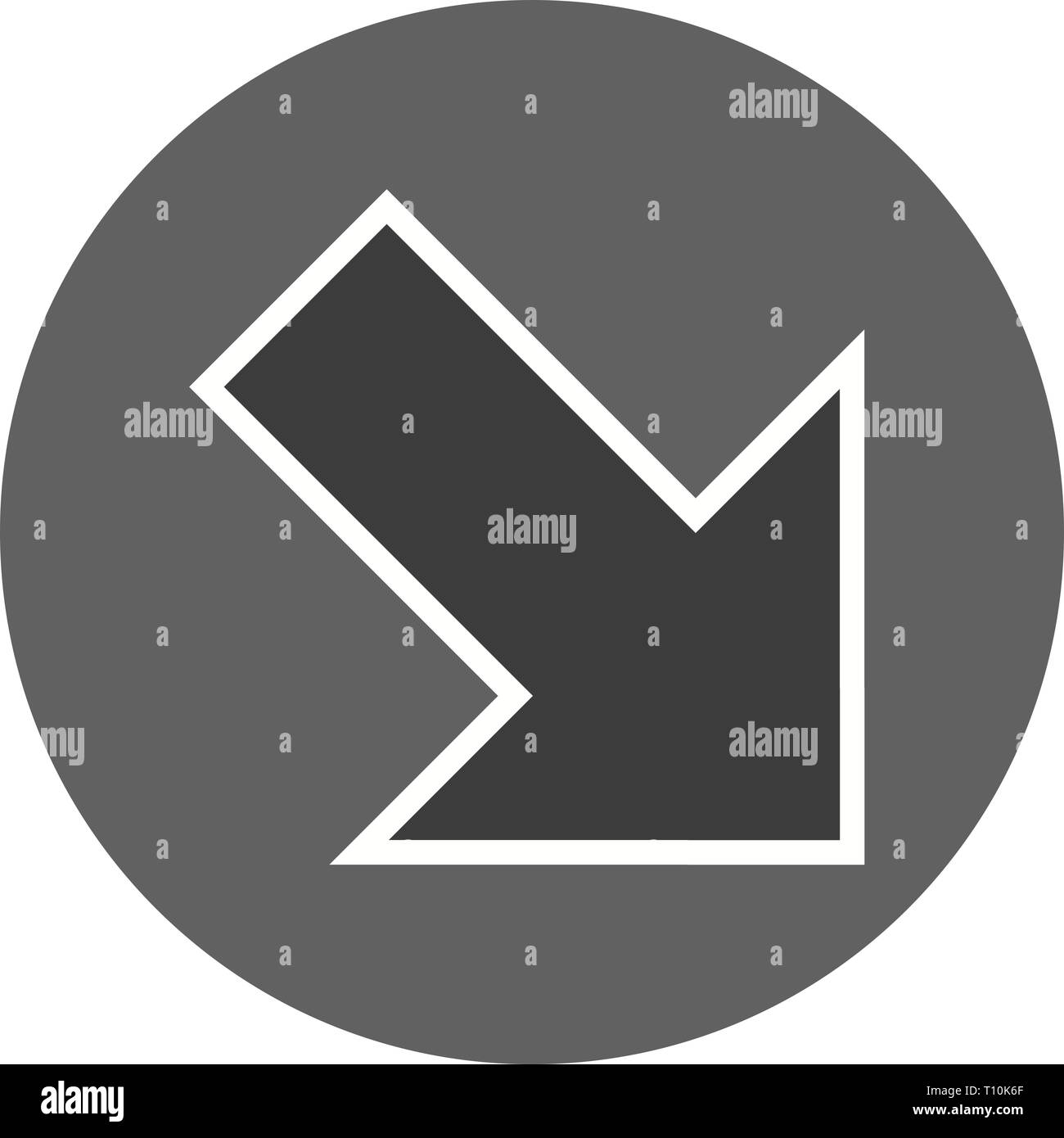 Rightdown icon hi-res stock photography and images - Alamy