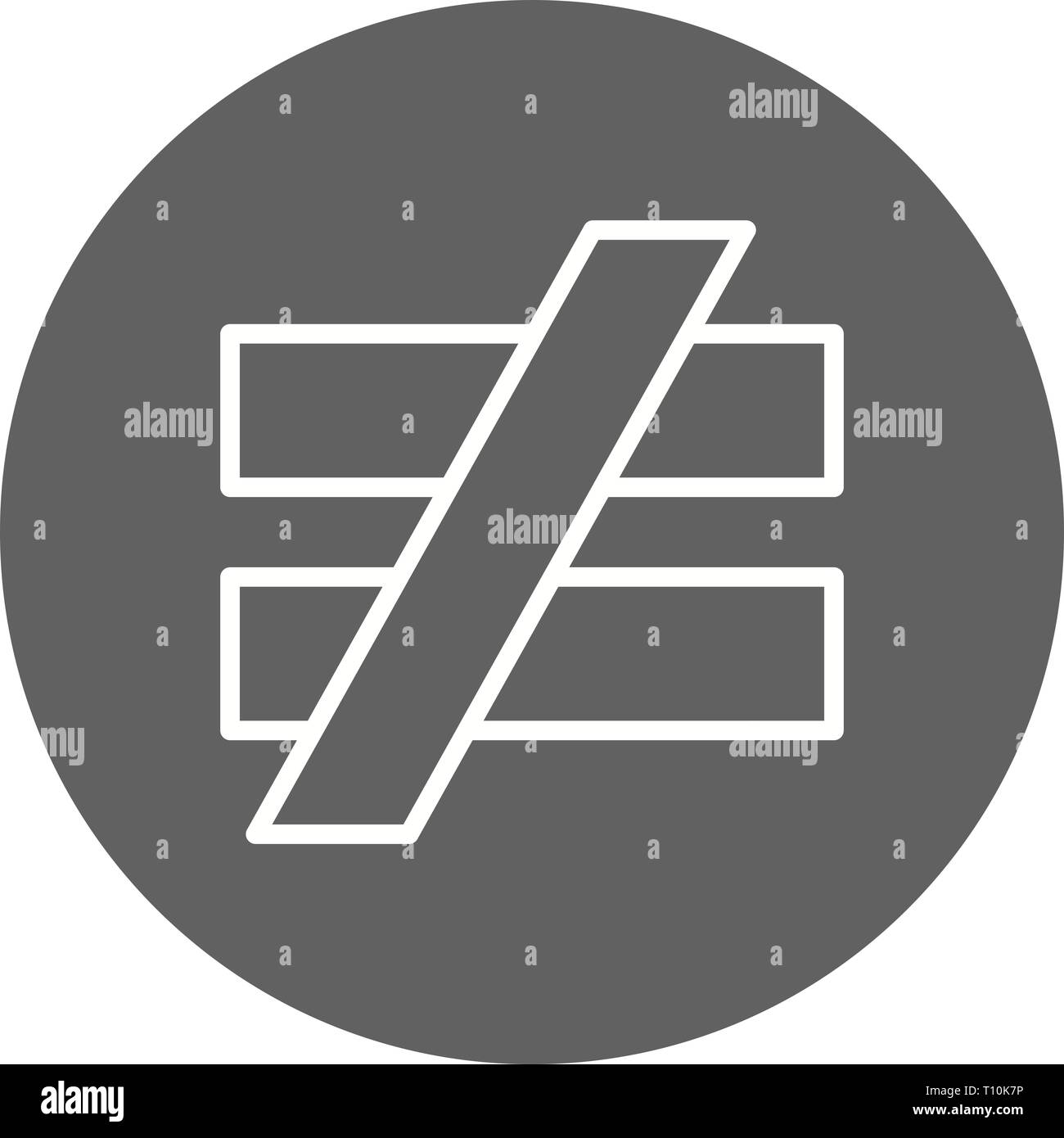 Illustration NotEqual To Icon Stock Photo - Alamy