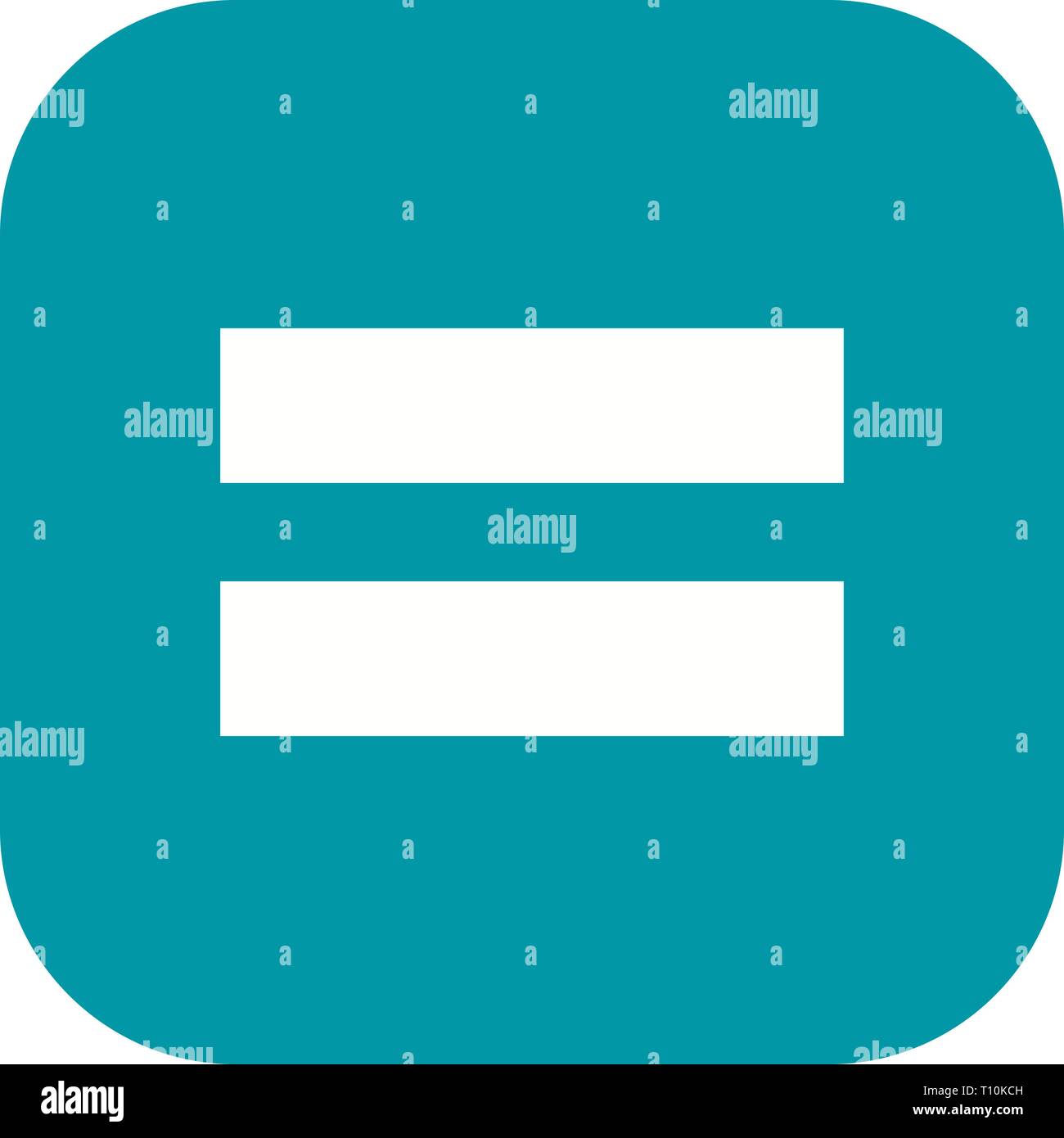 Illustration Equal To Icon Stock Photo - Alamy