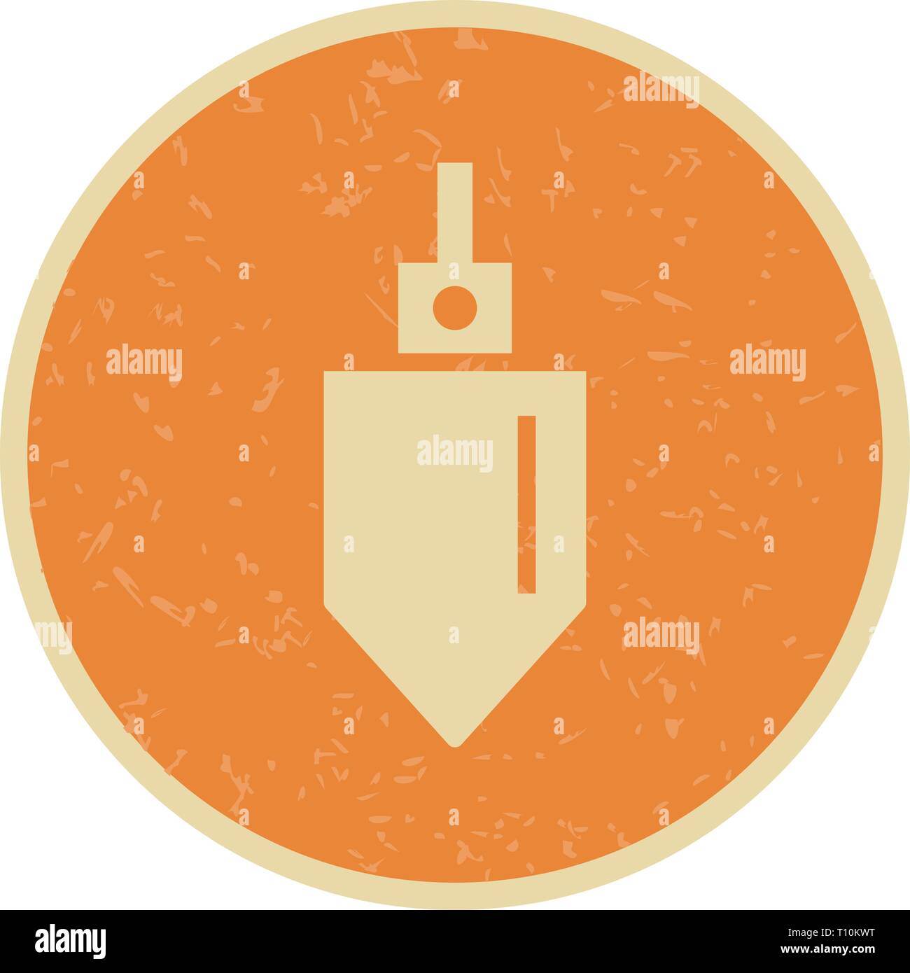 Illustration Plumb Bob Icon Stock Photo - Alamy