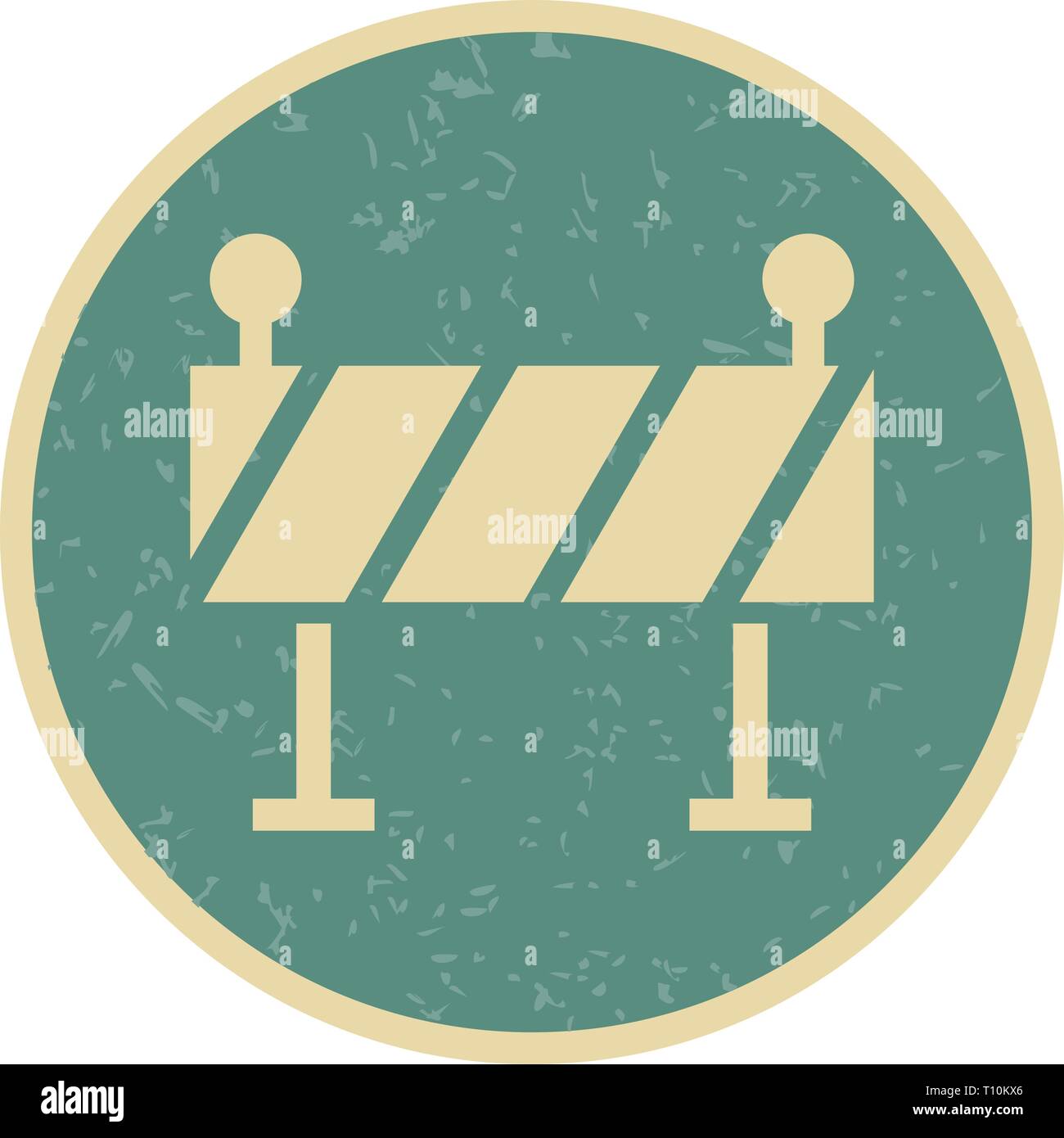 Road barrier icon flat hi-res stock photography and images - Alamy