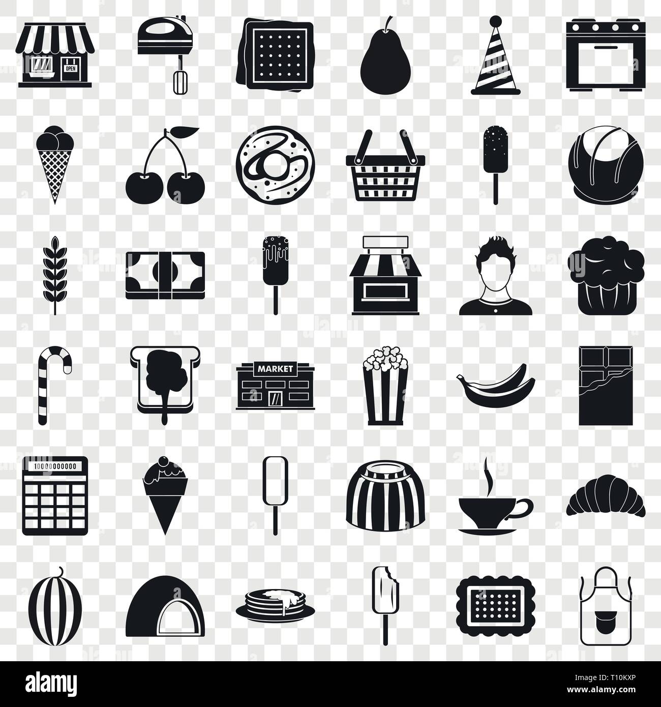 Chocolate icons set, simple style Stock Vector Image & Art - Alamy