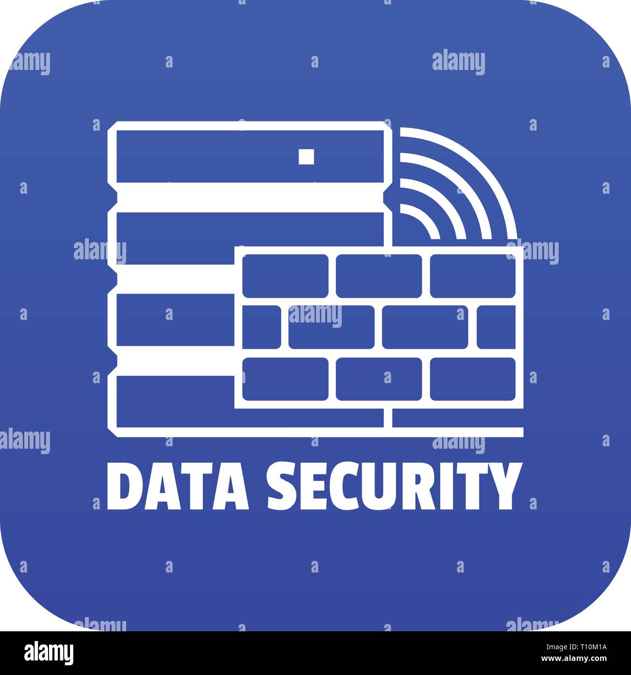 Data security icon blue vector Stock Vector Image & Art - Alamy