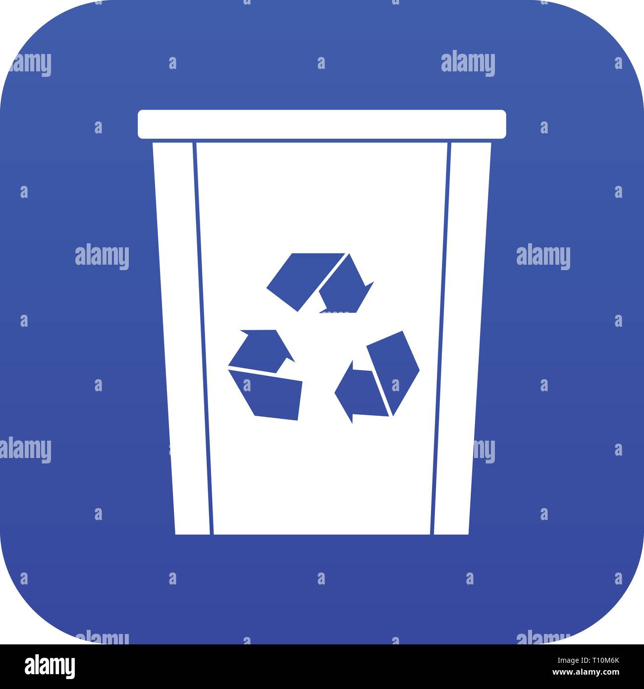 Blue recycling bin street Stock Vector Images - Alamy