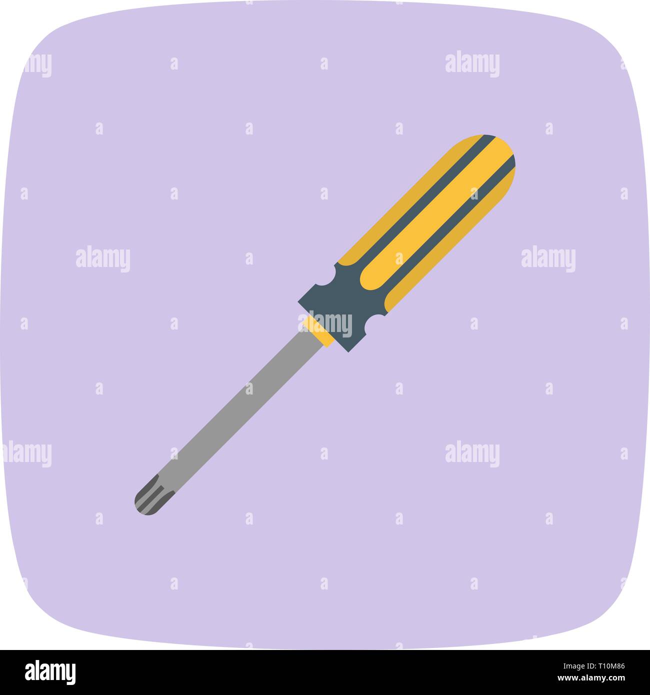 Illustration Screwdriver Icon Stock Photo - Alamy