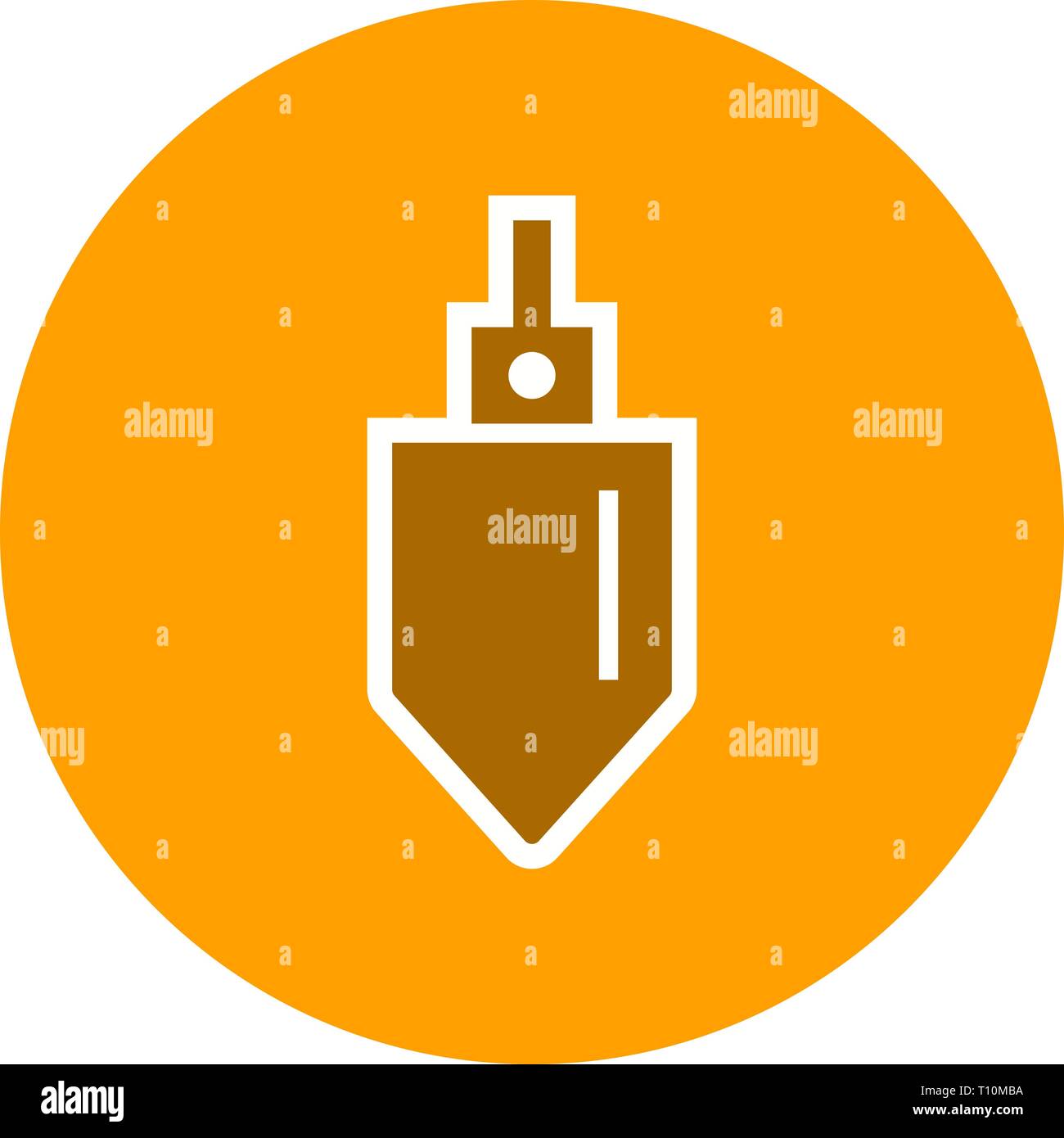 Illustration Plumb Bob Icon Stock Photo - Alamy