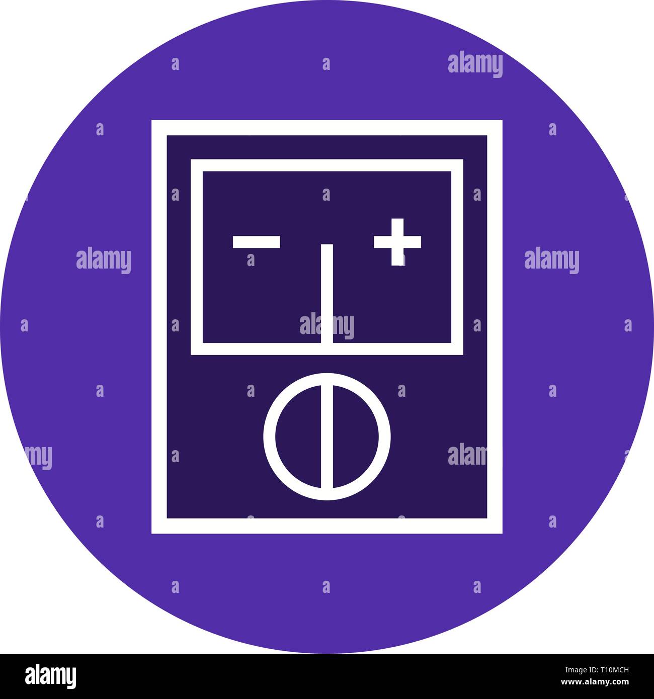 Illustration Voltmeter Icon Stock Photo - Alamy