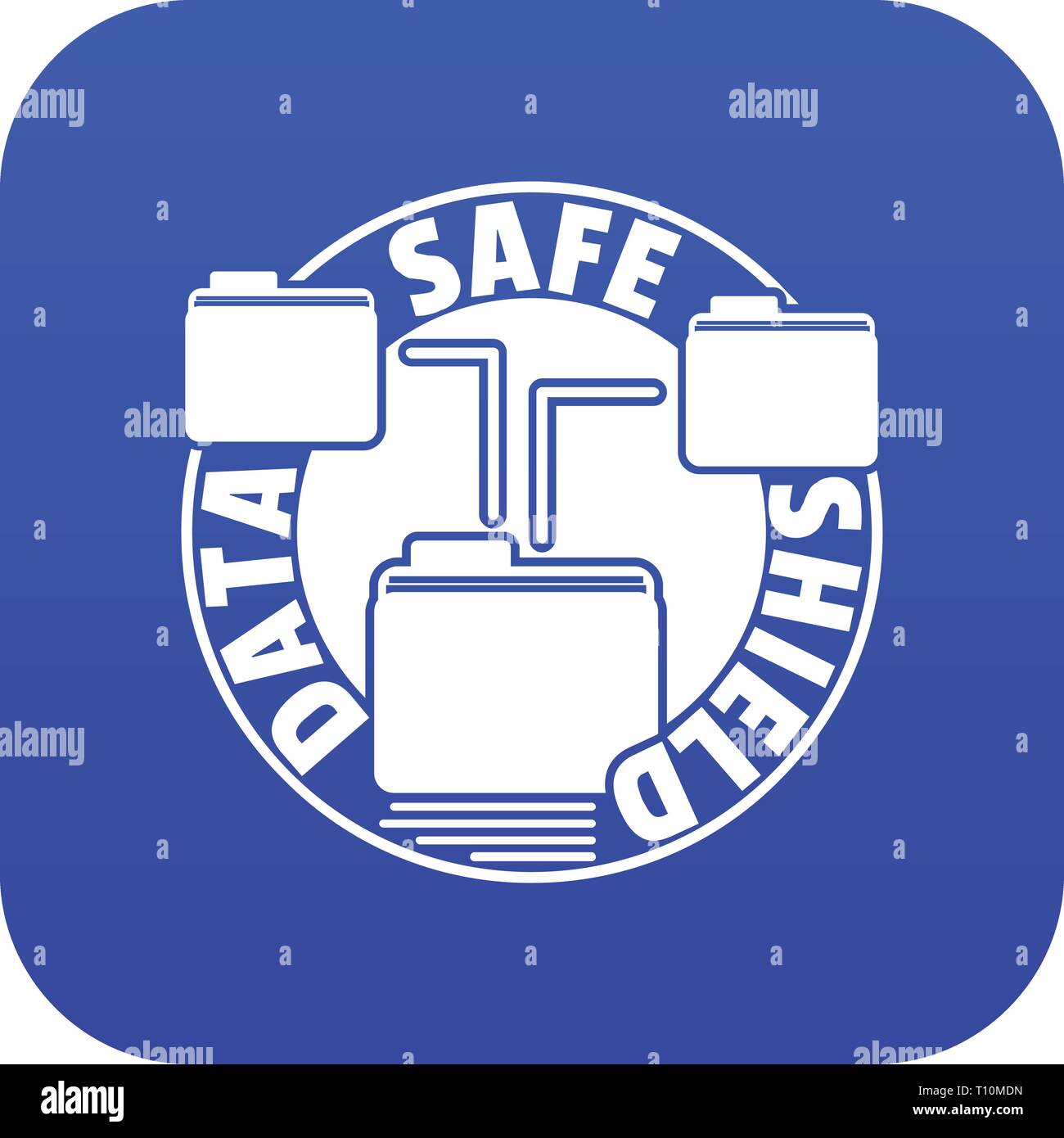 Data save shield icon blue vector Stock Vector Image & Art - Alamy