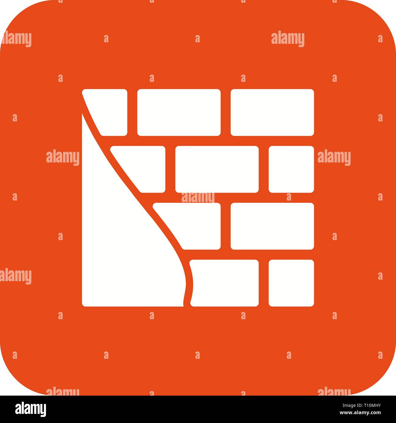 Illustration Brick wall Icon Stock Photo - Alamy