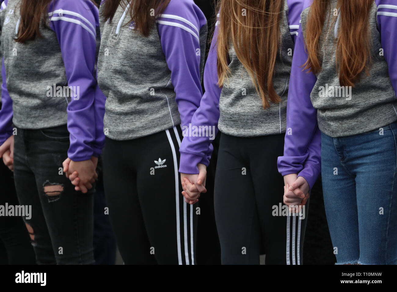Members of the Euphoria Allstar Cheerleading NI at the funeral of ...