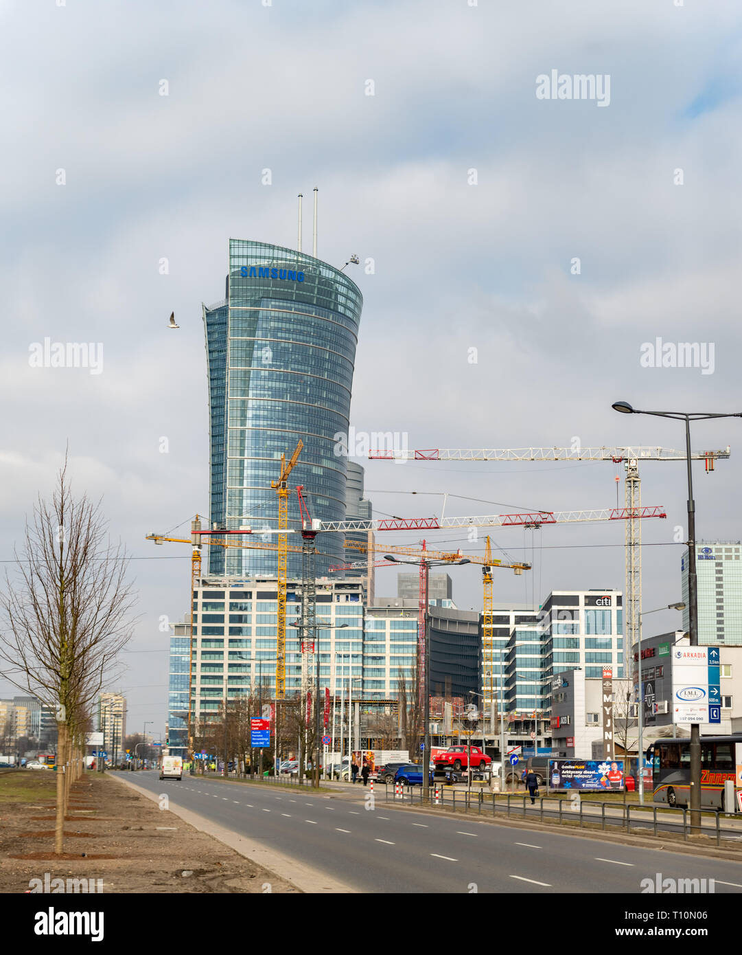 Samsung R D Poland. View of the building from the road. Warsaw Poland ...