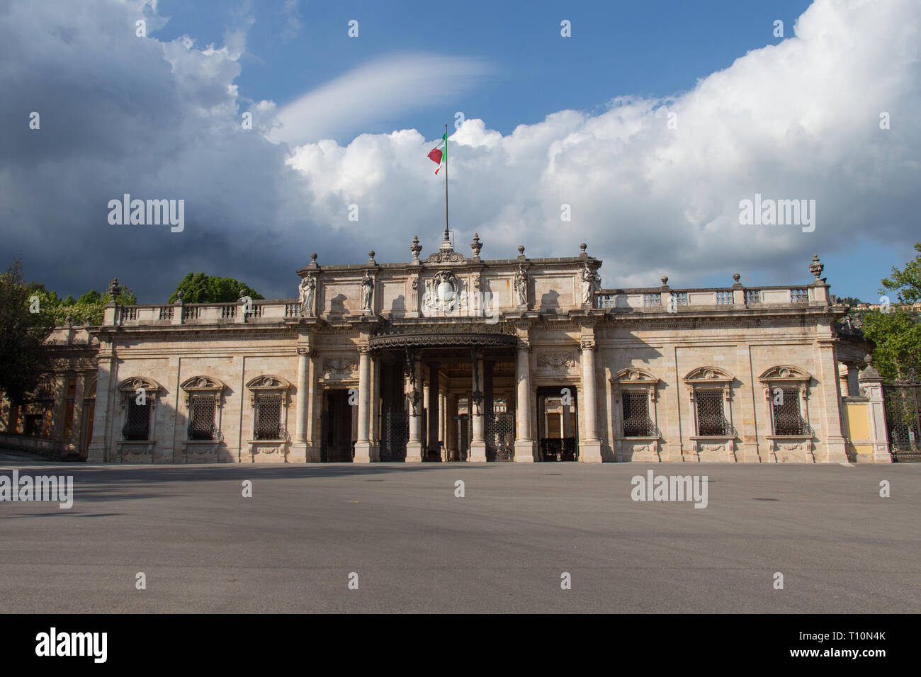 Italy, Montecatini Terme - April 25 2017: the front view of health ...