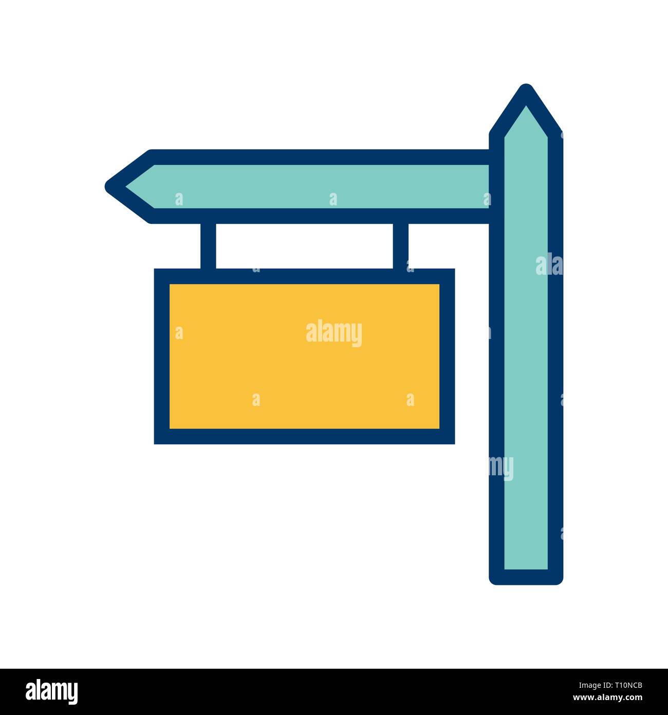 Illustration Sign Board Icon Stock Photo - Alamy