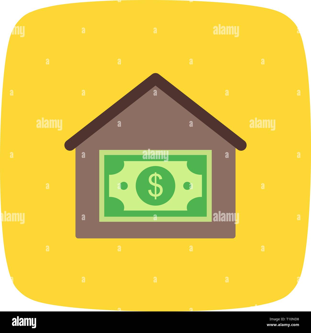 Illustration House Price Icon Stock Photo - Alamy