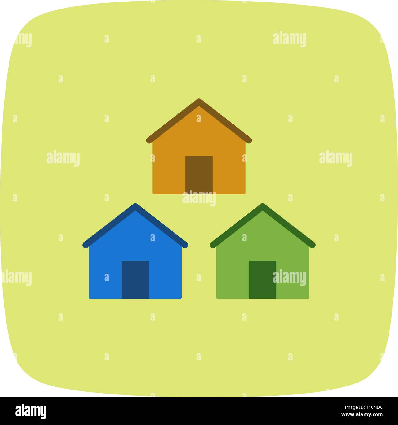 Illustration Neighborhood Icon Stock Photo - Alamy