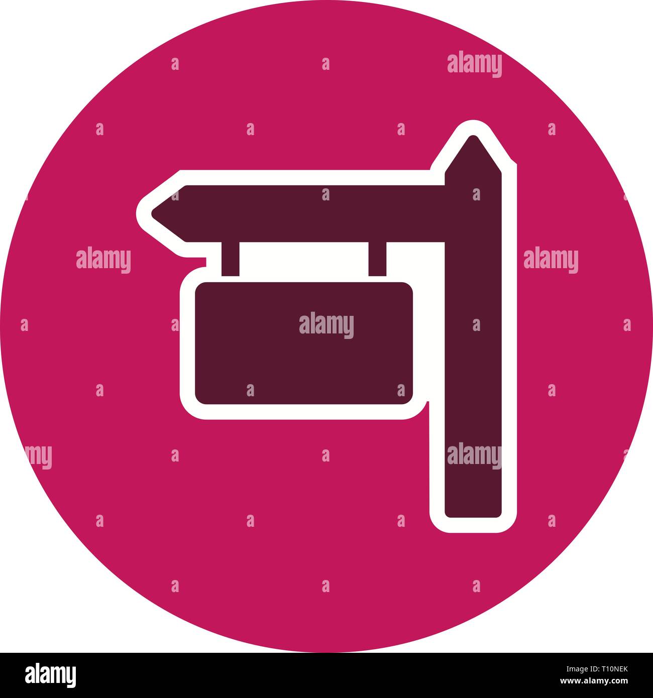 Illustration Sign Board Icon Stock Photo - Alamy