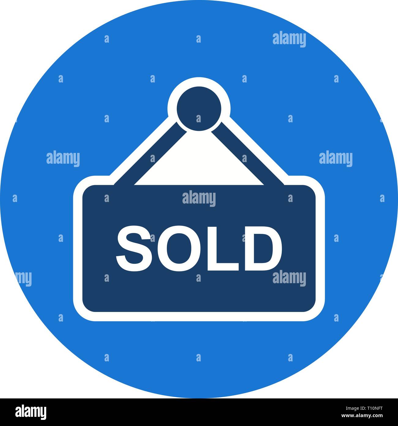 Illustration Sold Icon Stock Photo - Alamy