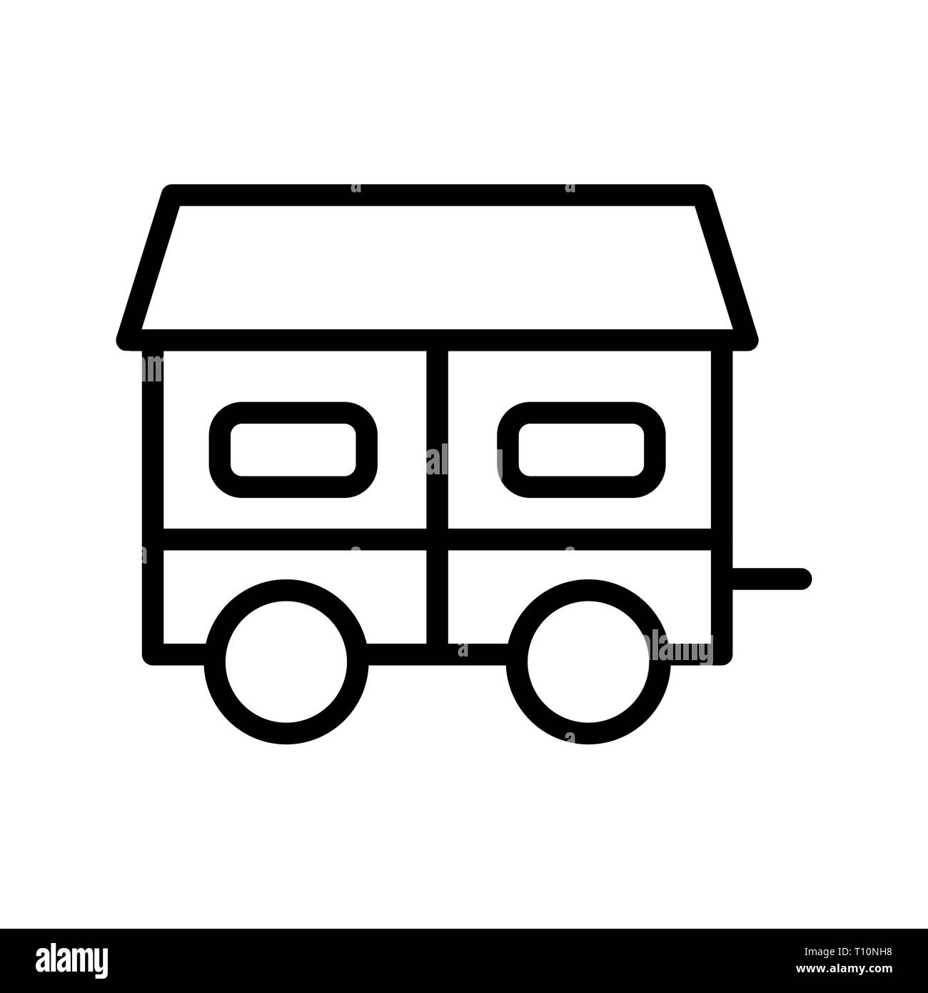 Mobile home icon house Black and White Stock Photos & Images - Alamy