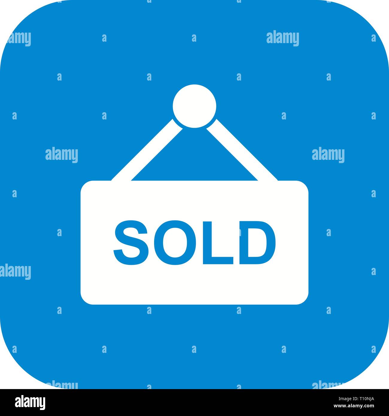 Illustration Sold Icon Stock Photo - Alamy
