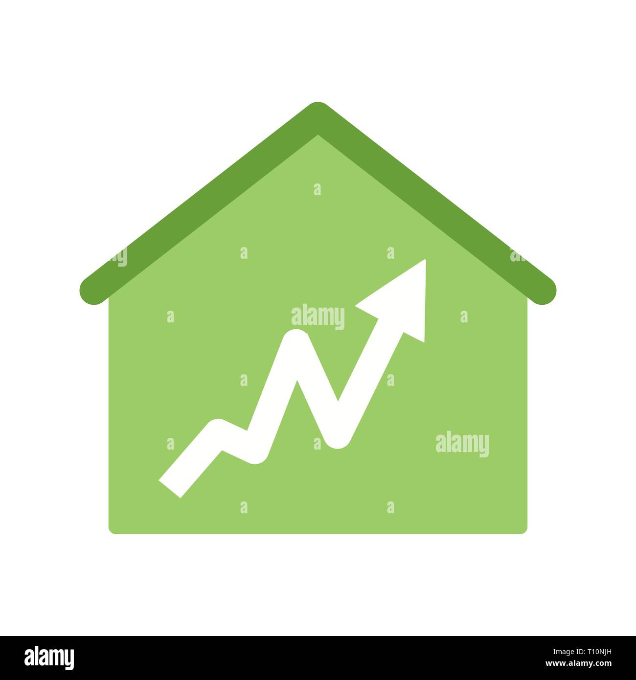 Illustration Graph House Icon Stock Photo - Alamy