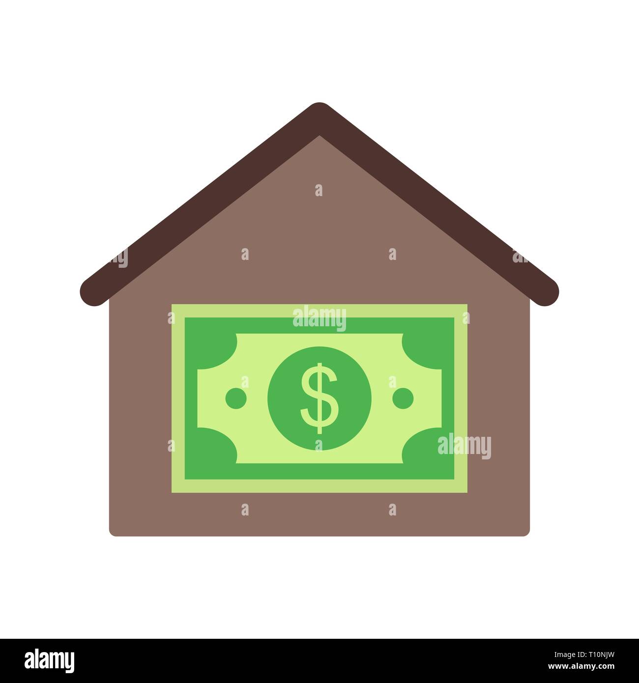 Illustration House Price Icon Stock Photo - Alamy