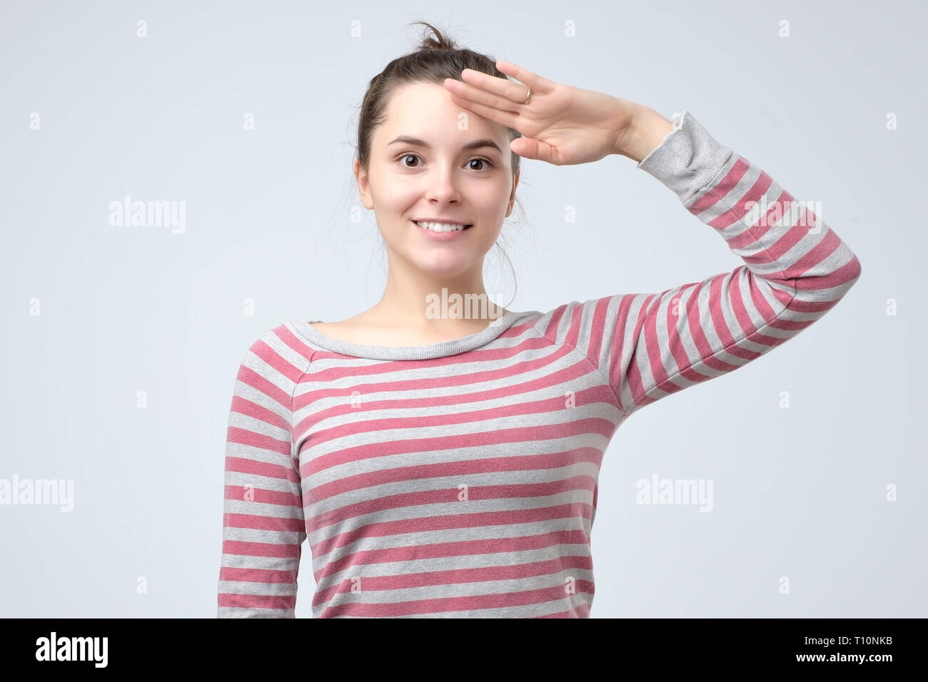 Girl saluting hi-res stock photography and images - Alamy