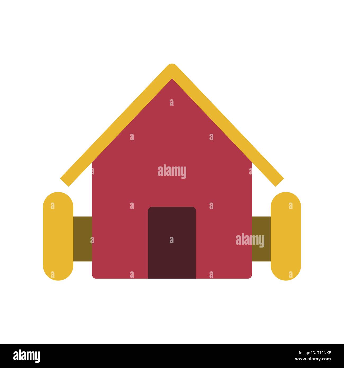 Illustration Farm House Icon Stock Photo - Alamy