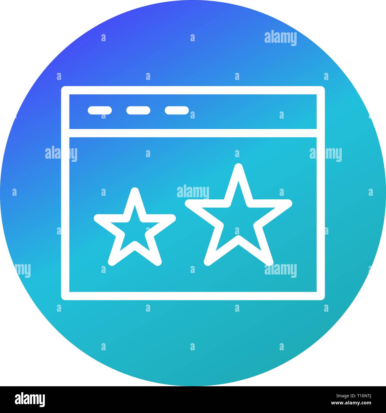 Vector Starred Icon Stock Photo - Alamy
