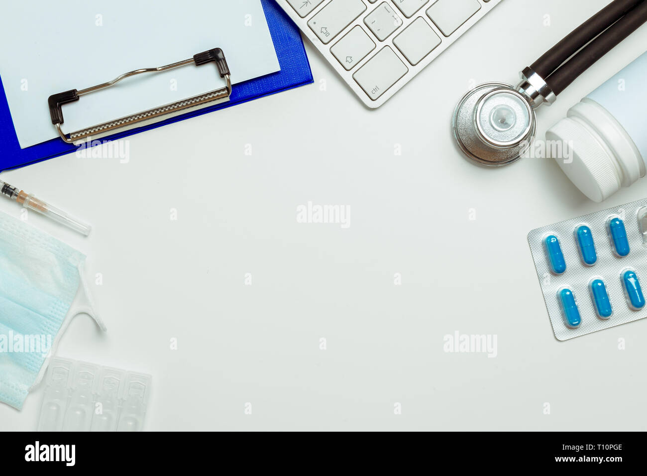 doctor workplace with a stethoscope Stock Photo - Alamy