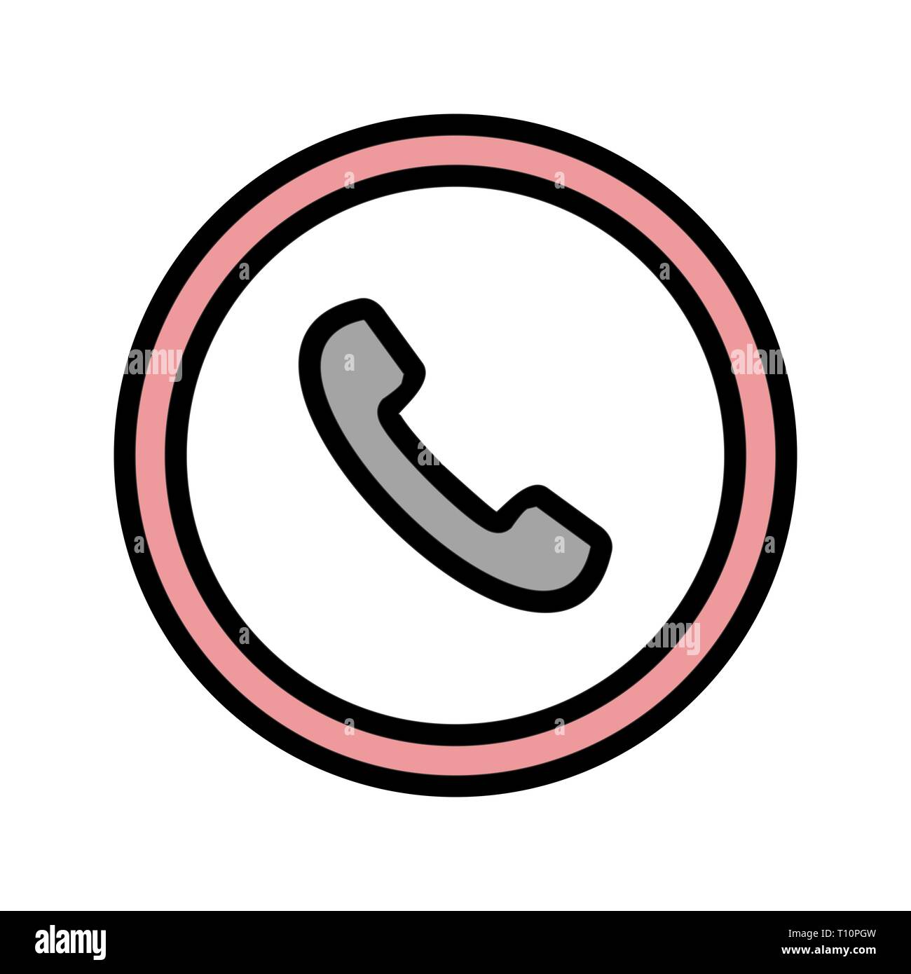 Vector Telephone Road Sign Icon Stock Photo - Alamy