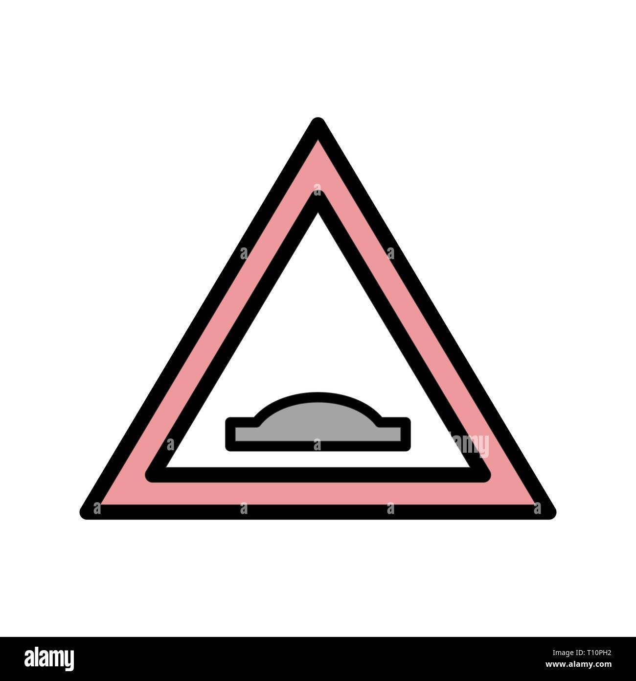 Illustration Hump bridge Road Sign Icon Stock Photo - Alamy