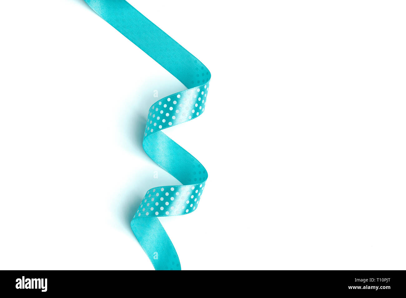 Shiny blue ribbon isolated on white Stock Photo - Alamy