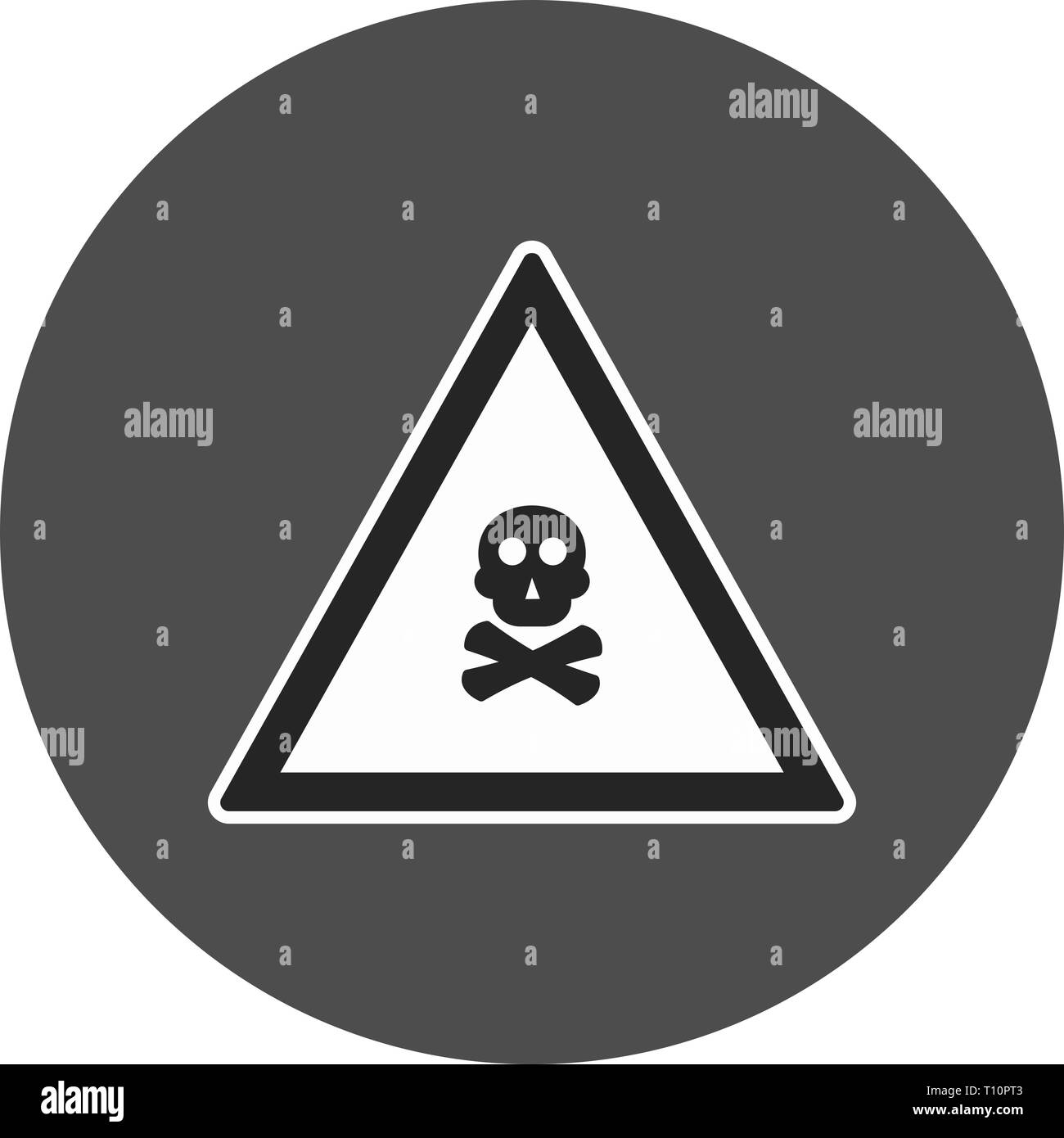 Illustration Poison Gas Road Sign Icon Stock Photo - Alamy