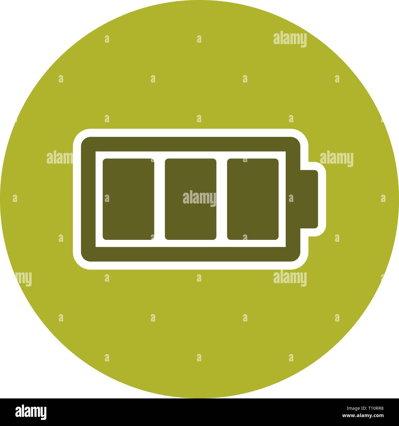 Full battery linear icon hi-res stock photography and images - Alamy
