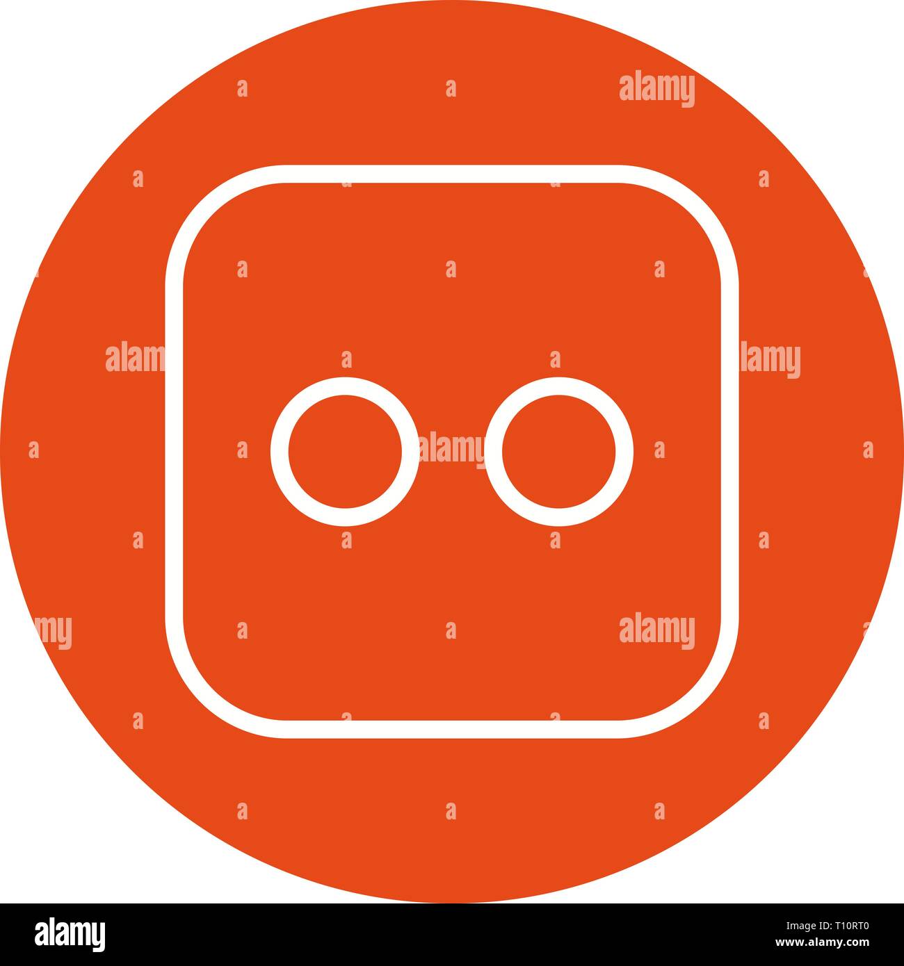 Illustration Dice Two Icon Stock Photo - Alamy