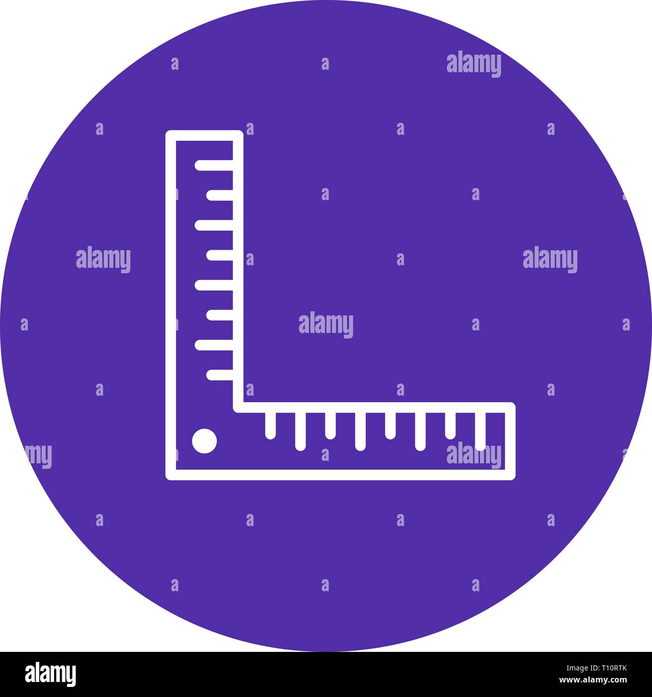 Illustration Angle Ruler Icon Stock Photo - Alamy