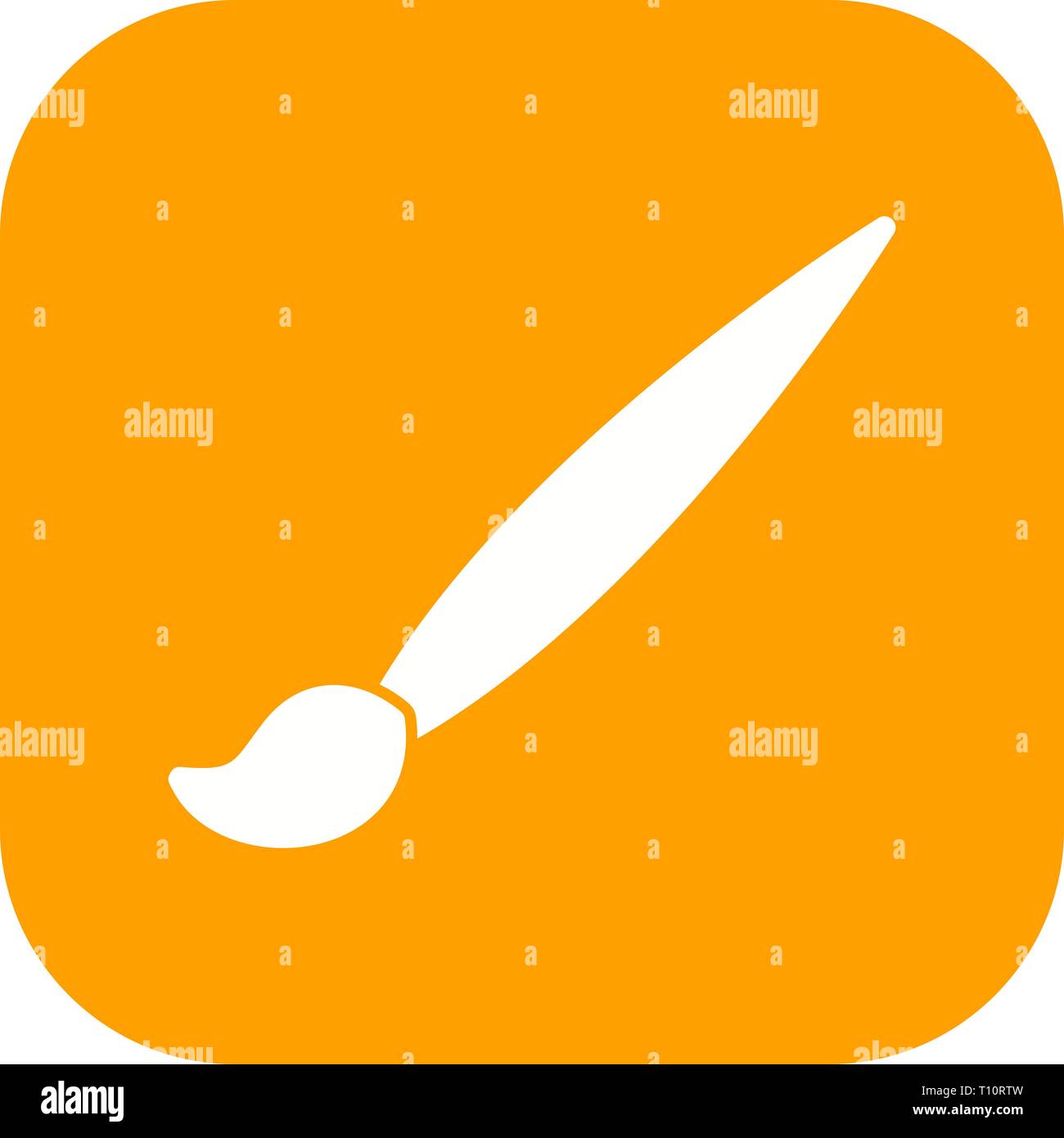 Illustration Drawing Brush Icon Stock Photo - Alamy