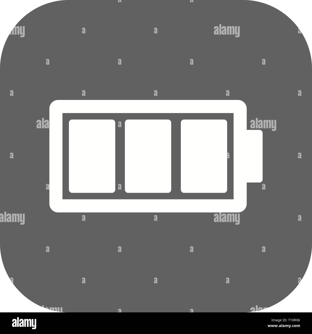 Full battery linear icon hi-res stock photography and images - Alamy