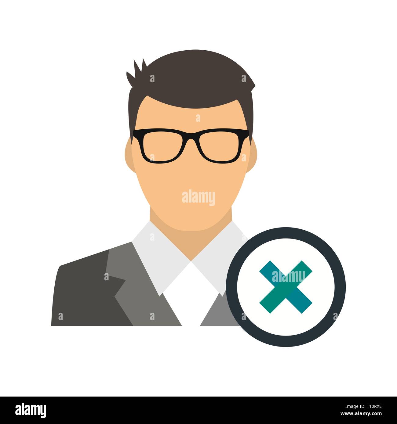 Illustration Remove User Icon Stock Photo - Alamy