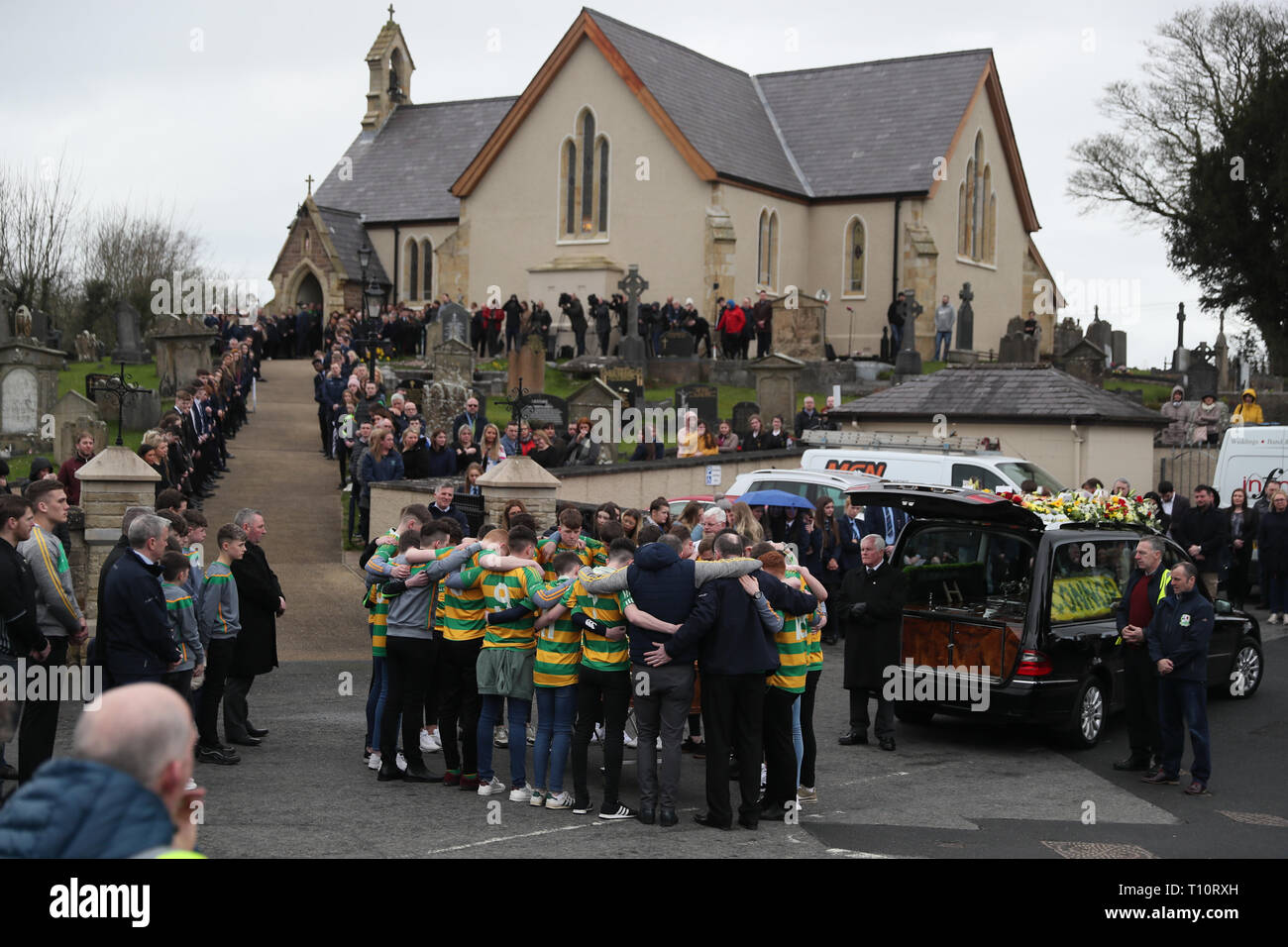 Members of the Edendork GAC arrive for the funeral of Connor Currie at ...