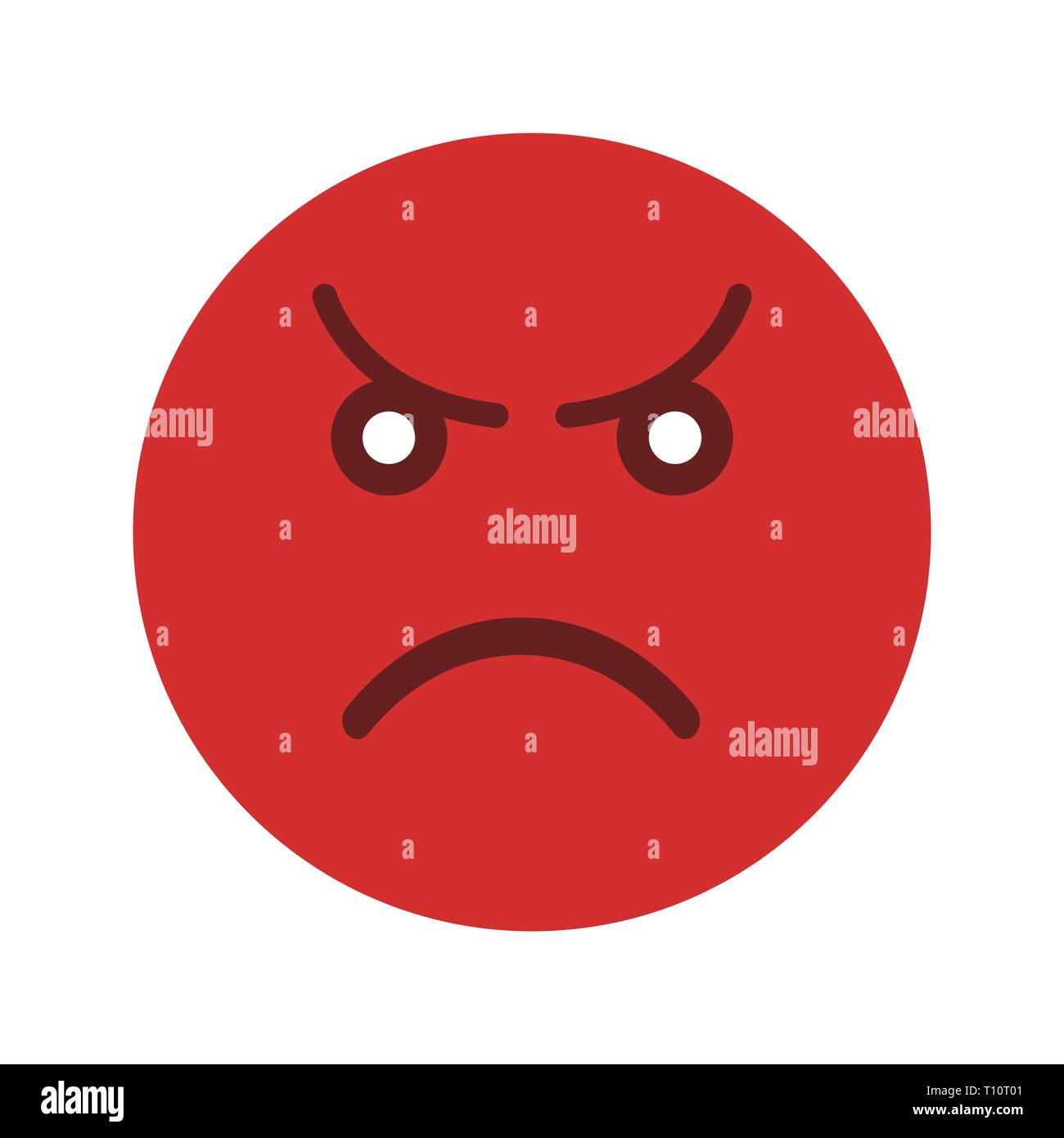 Illustration Angry Emoticon Icon Stock Photo - Alamy