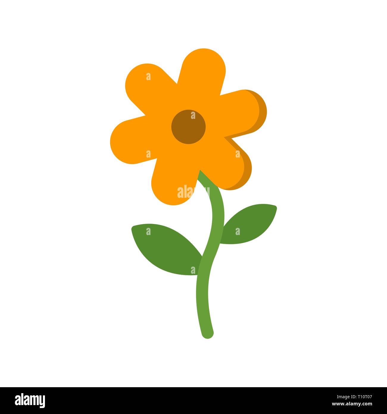 Illustration Flower Icon Stock Photo - Alamy