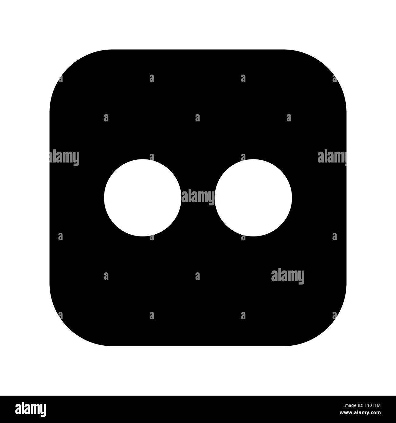Illustration Dice Two Icon Stock Photo - Alamy