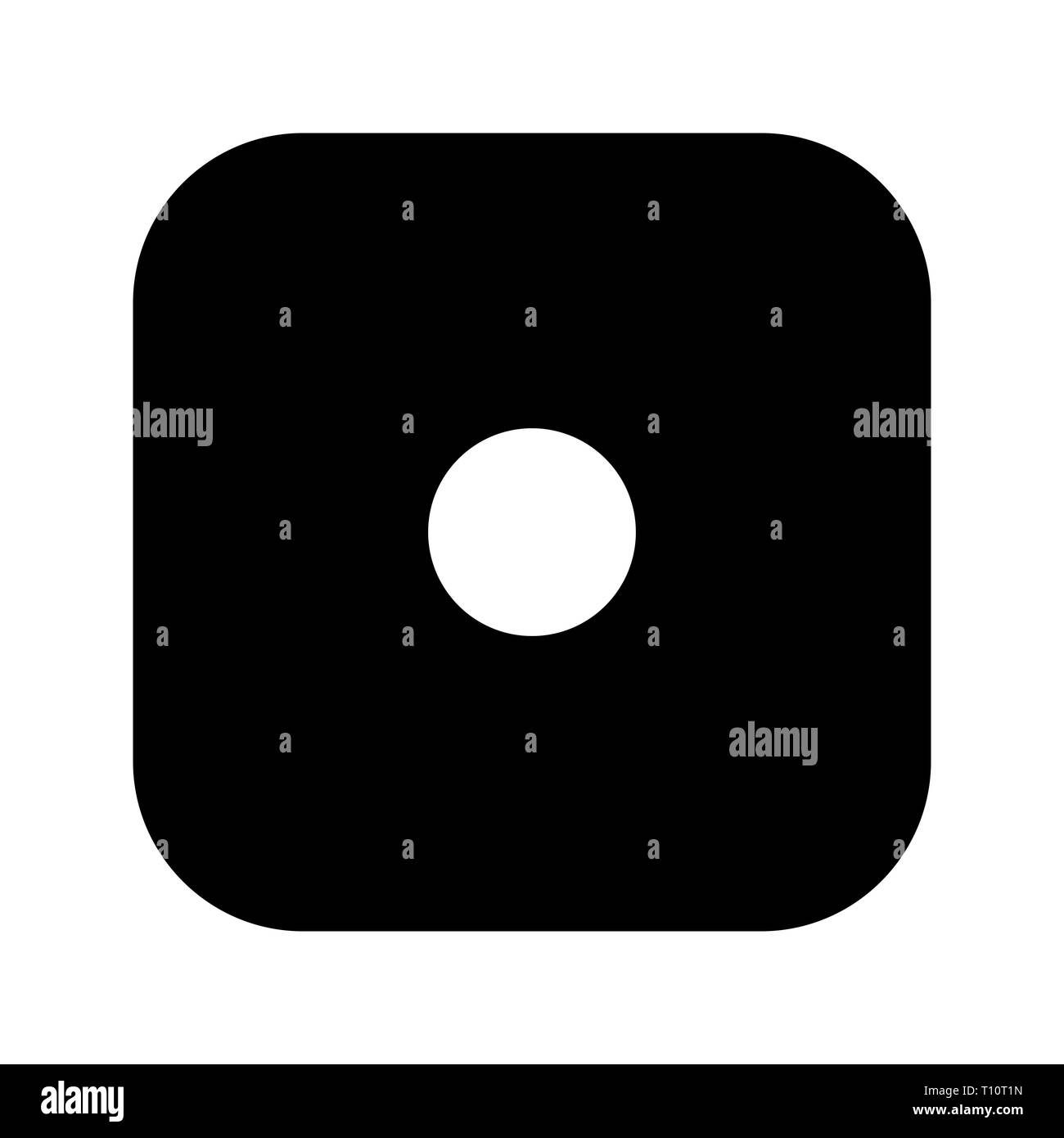 Illustration Dice One Icon Stock Photo - Alamy