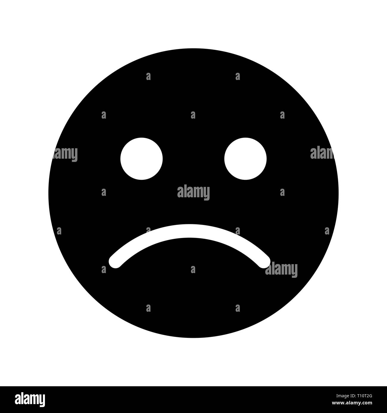 Illustration Sad Emoticon Icon Stock Photo - Alamy