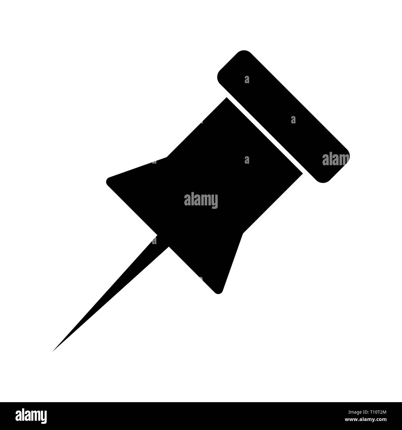 Illustration Notice Pin Icon Stock Photo - Alamy