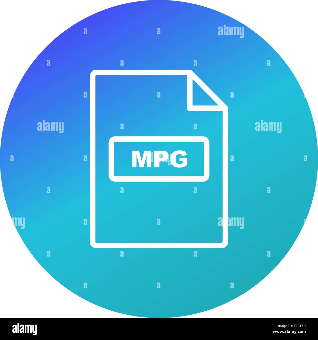 Illustration MPG Icon Stock Photo - Alamy