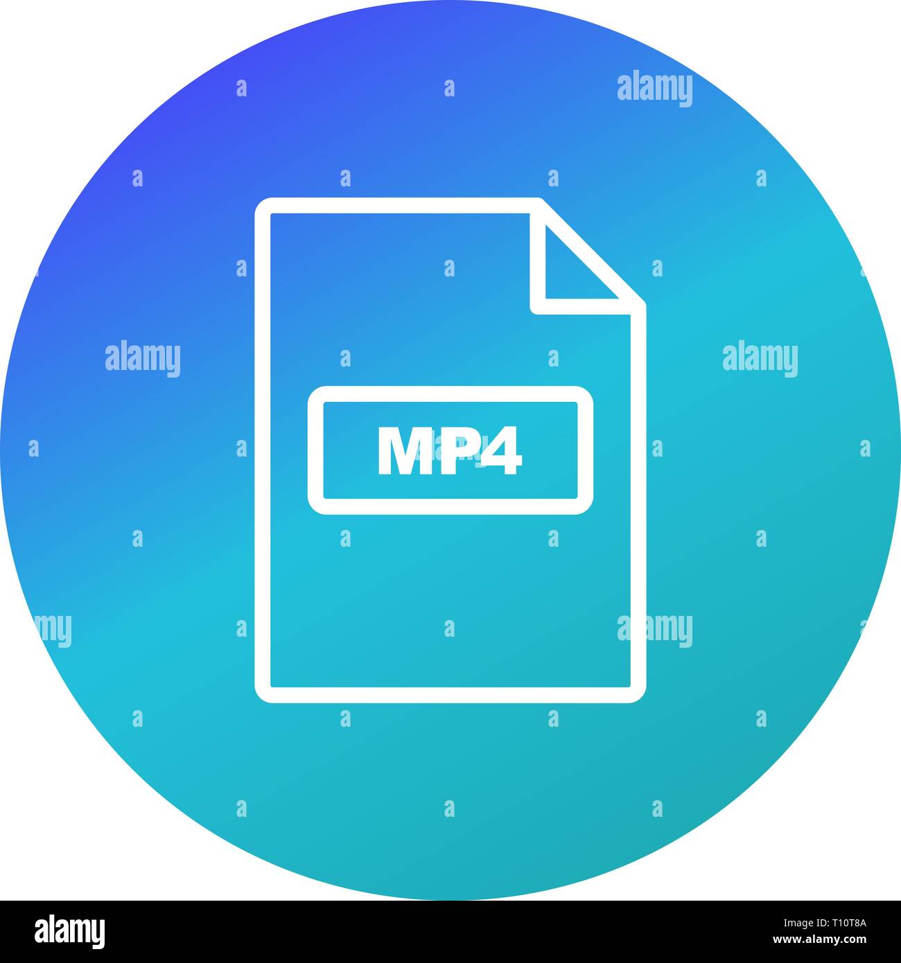 Illustration MP4 Icon Stock Photo - Alamy