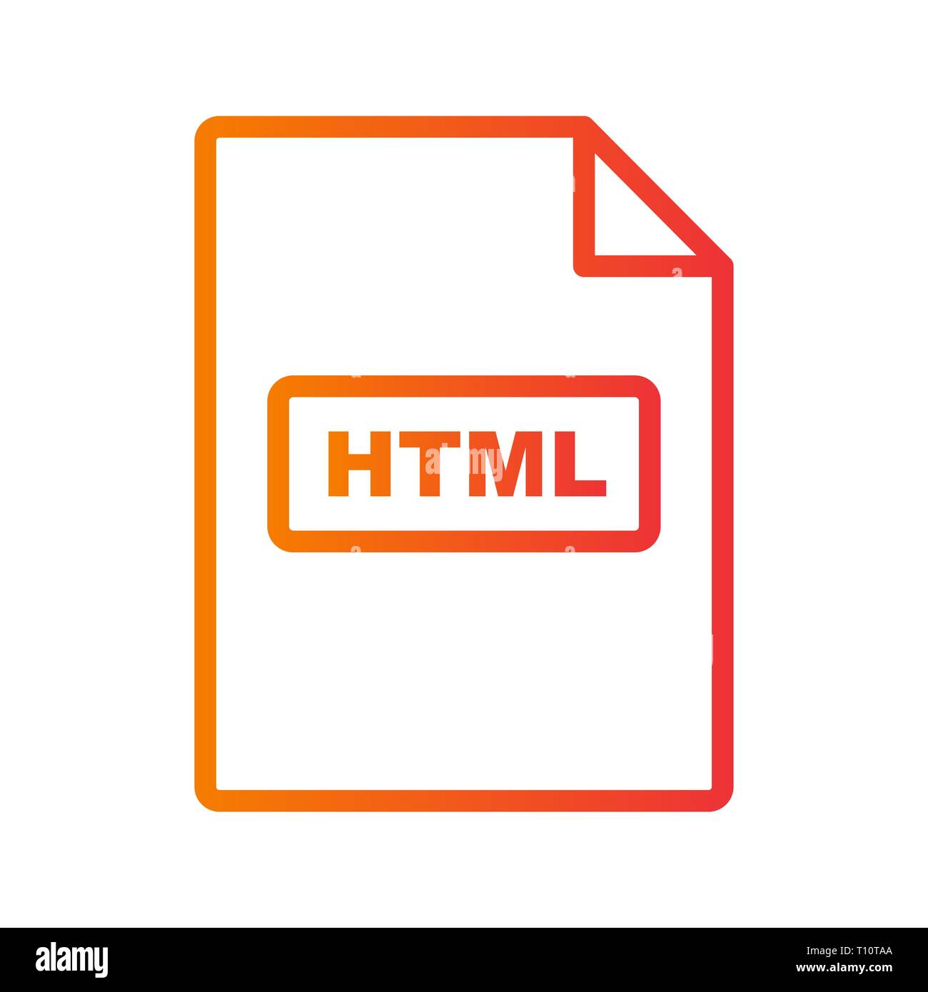 Illustration HTML Icon Stock Photo - Alamy